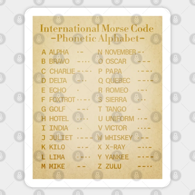 Morse Code Alphabet Morse Code Sticker Teepublic